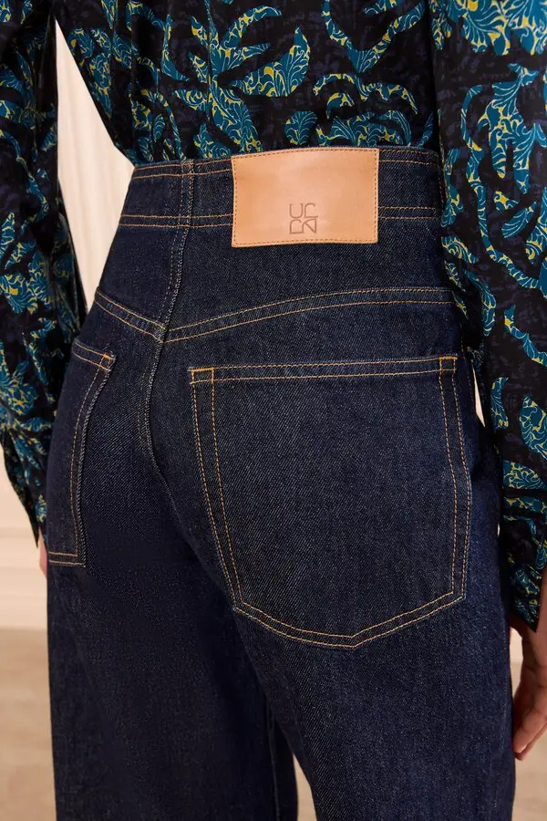 Ulla Johnson Bianca Wide Leg Seamed Jeans