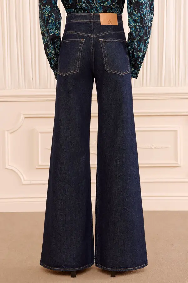 Ulla Johnson Bianca Wide Leg Seamed Jeans