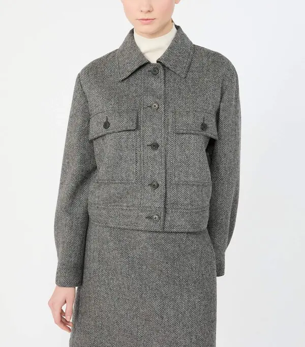Max Mara Chevron Collared Jacket