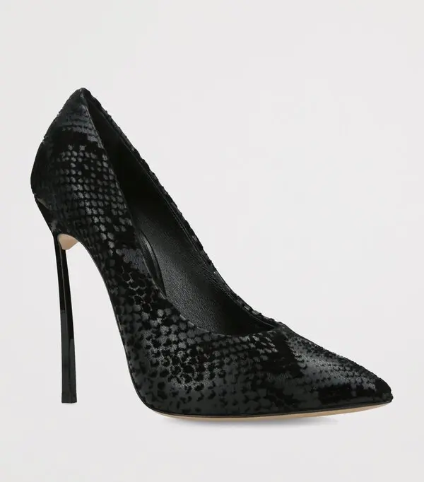 Casadei Snake-effect Blade Kitana Heels 120