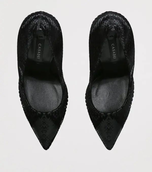 Casadei Snake-effect Blade Kitana Heels 120