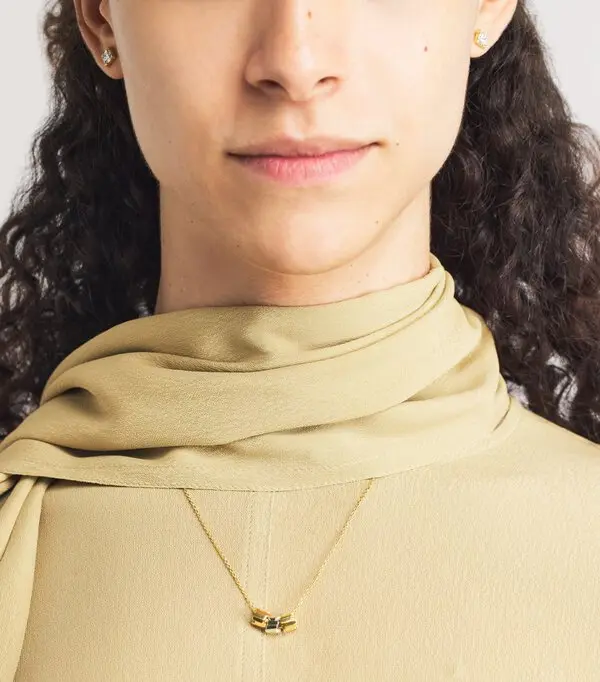 SUZANNE KALAN Mini Yellow And Diamond Princess Stud Earrings