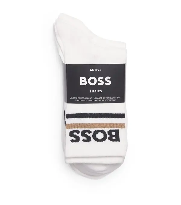 BOSS Viscose-bamboo Socks - White