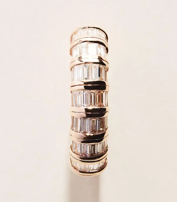 Shay Rose And Diamond Baguette Ring