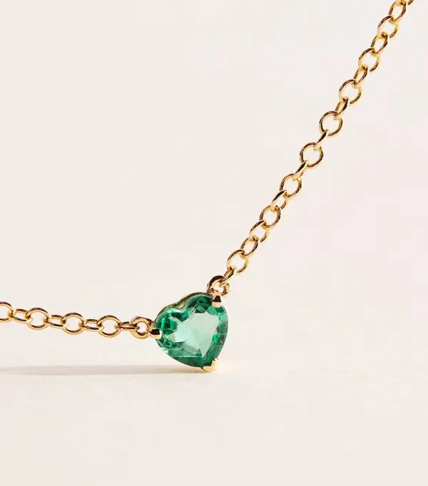 Shay 18k Yellow Emerald Heart Anklet