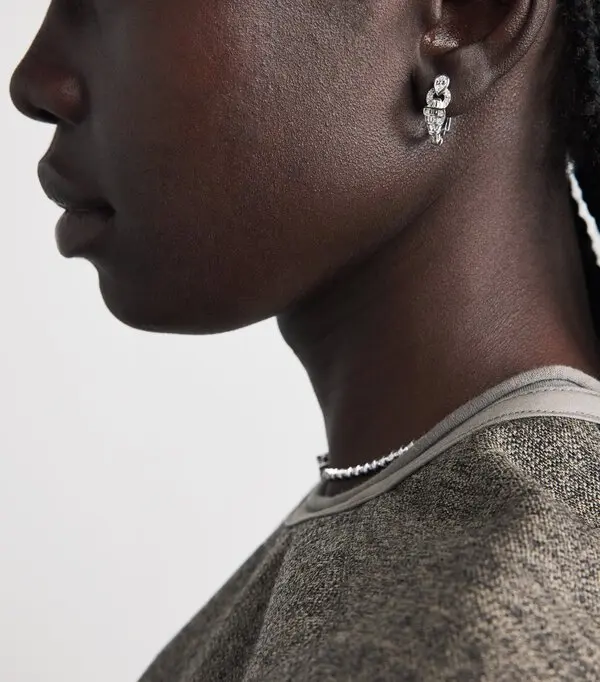 Shay White And Diamond Serpentine Earrings