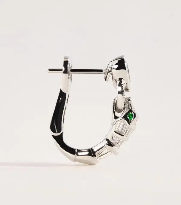Shay White And Diamond Serpentine Earrings