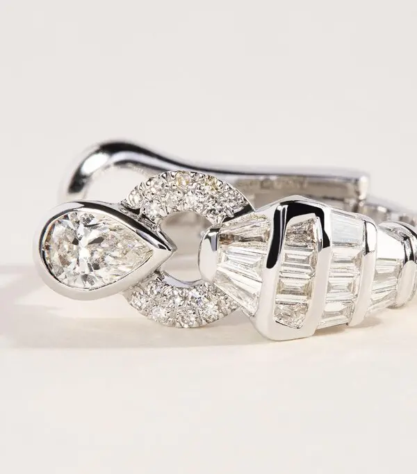 Shay White And Diamond Serpentine Earrings