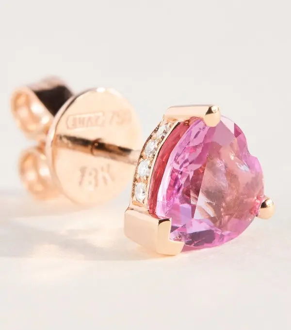 Shay Rose Diamond And Sapphire Teardrop Halo Stud Earrings