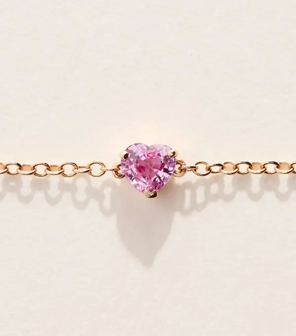 Shay Rose And Sapphire Baby Heart Bracelet