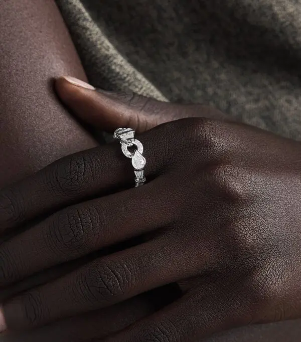Shay White And Diamond Serpentine Ring
