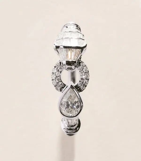 Shay White And Diamond Serpentine Ring