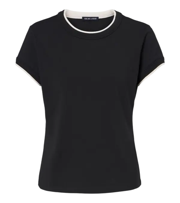 Veronica Beard Devin Cotton-blend T-shirt - Black