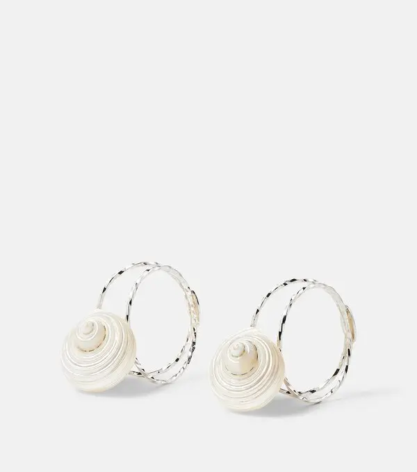 TAVARES 1922 Shell Set Of 2 Sterling Napkin Rings