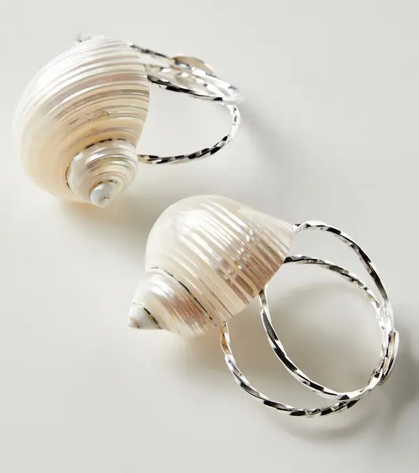 TAVARES 1922 Shell Set Of 2 Sterling Napkin Rings