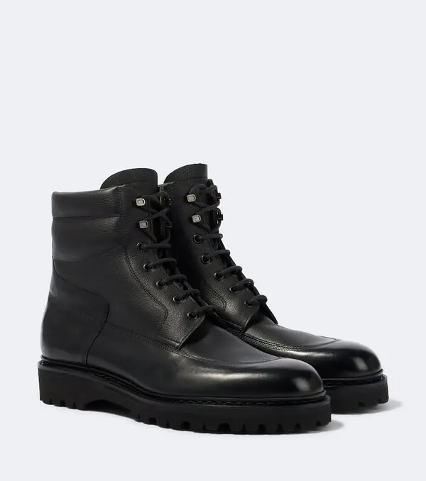 John Lobb Leather Boots - Black