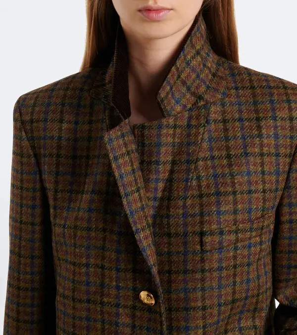 BLAZÉ MILANO Amandira Shelley Checked Virgin Wool Blazer