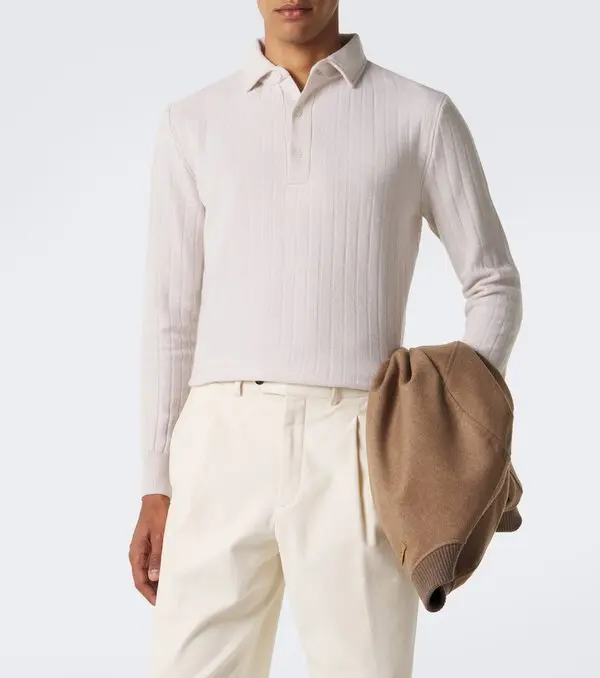 LARDINI Cashmere Polo Sweater