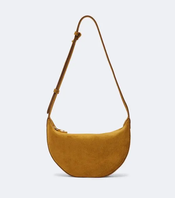 JOSEPH Bean Medium Suede Shoulder Bag