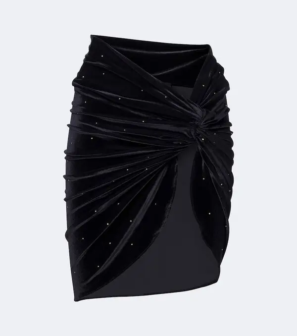 Balmain Embellished Velvet Beach Cover-up