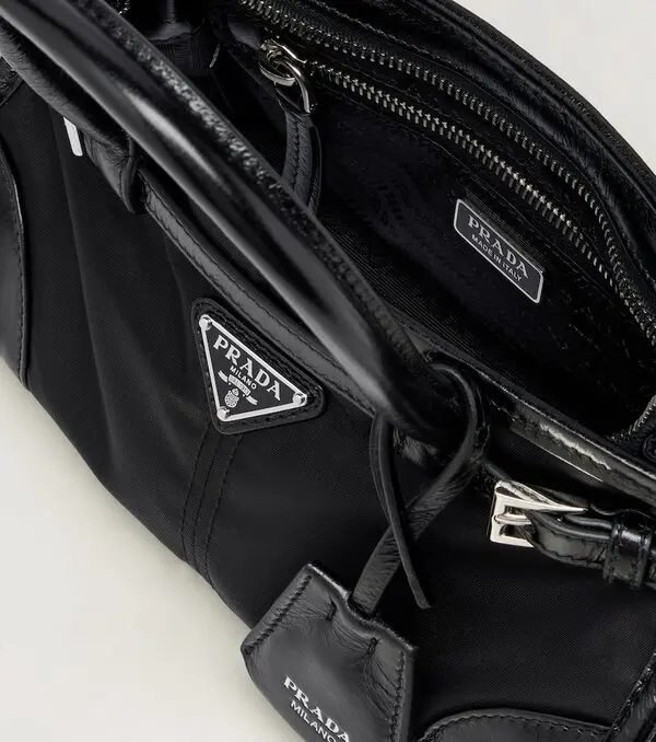Prada Bonnie Re-nylon Top-handle Bag - Black