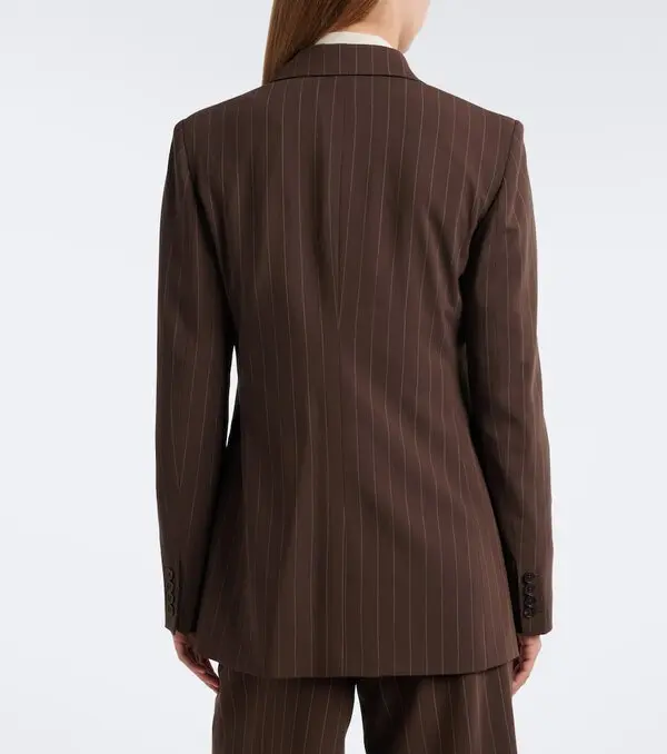 Ralph Lauren Pinstripe Double-breasted Wool Blazer