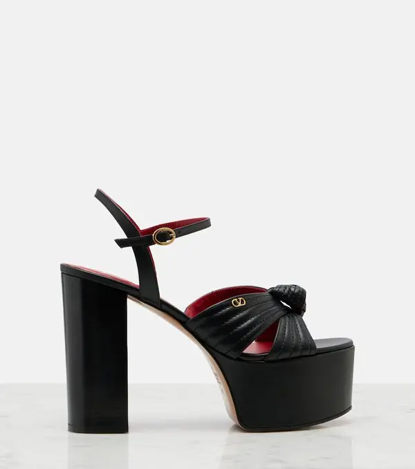 Valentino Garavani Crasher Leather Platform Sandals