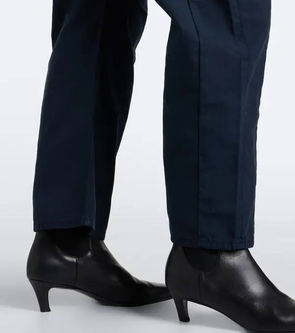Veronica Beard Sloan Cotton Barrel-leg Pants
