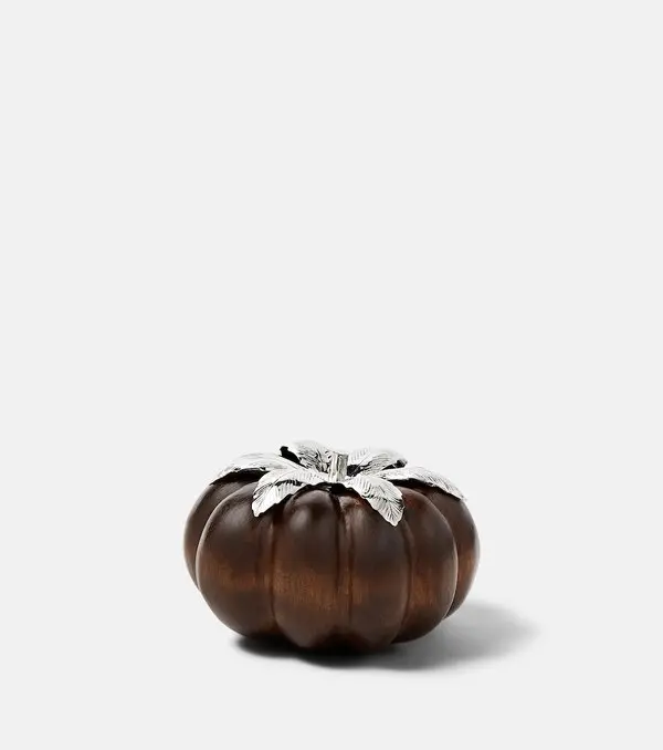 TAVARES 1922 Wood Fruits Sterling Silver And Wood Decorative Object