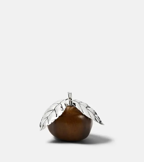 TAVARES 1922 Wood Fruits Sterling Silver And Wood Decorative Object - Brown