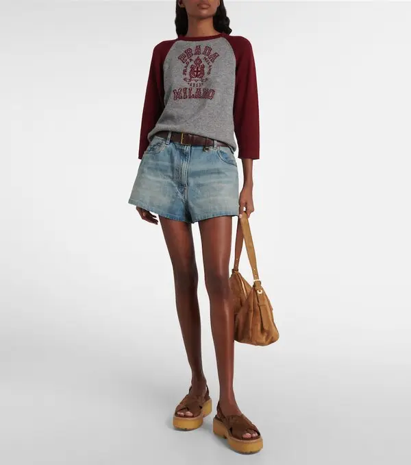 Prada Suede Platform Sandals
