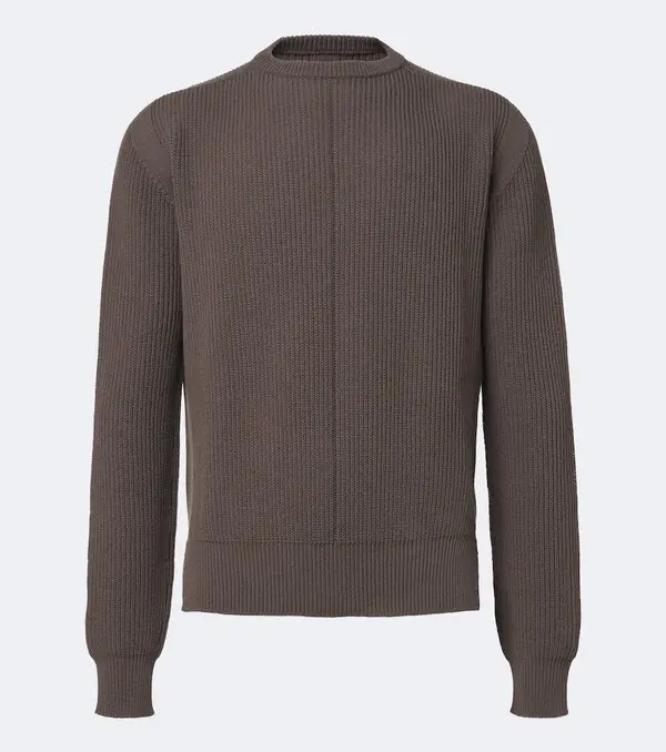 Rick Owens Ribbed-knit Virgin Wool Sweater - Grey