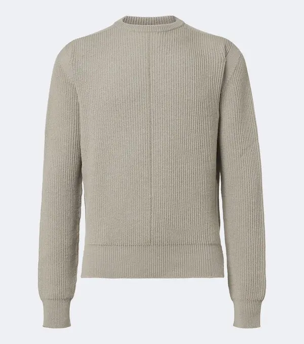 Rick Owens Ribbed-knit Virgin Wool Sweater - Grey