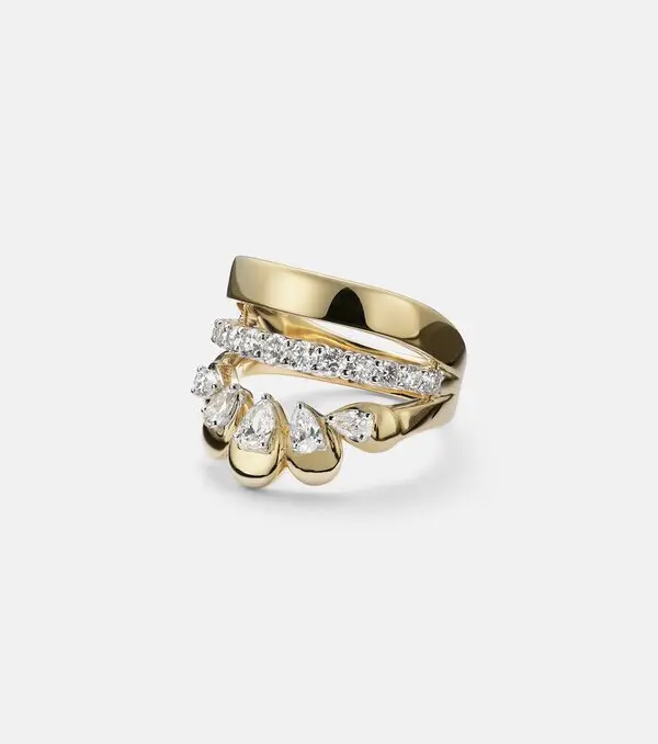 Yeprem 18kt Ring With Diamonds - Gold