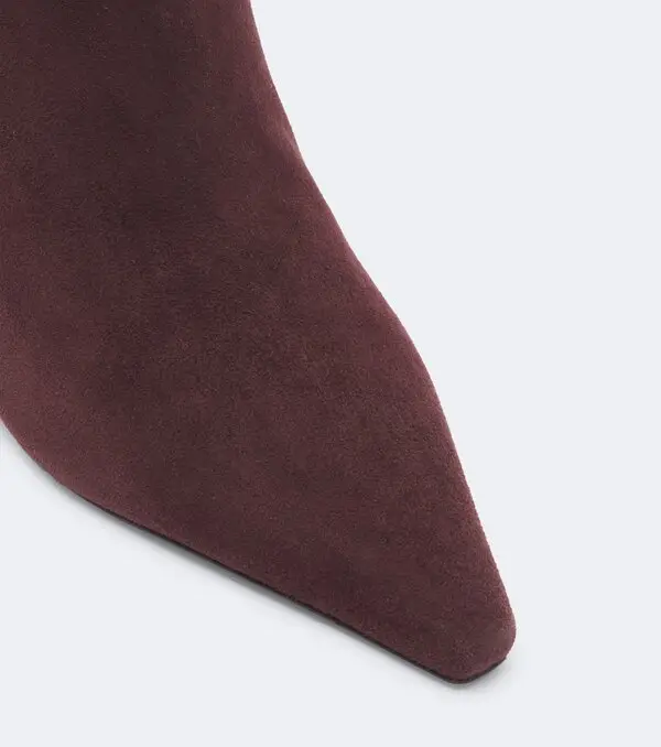 Paris Texas Rose Suede Ankle Boots