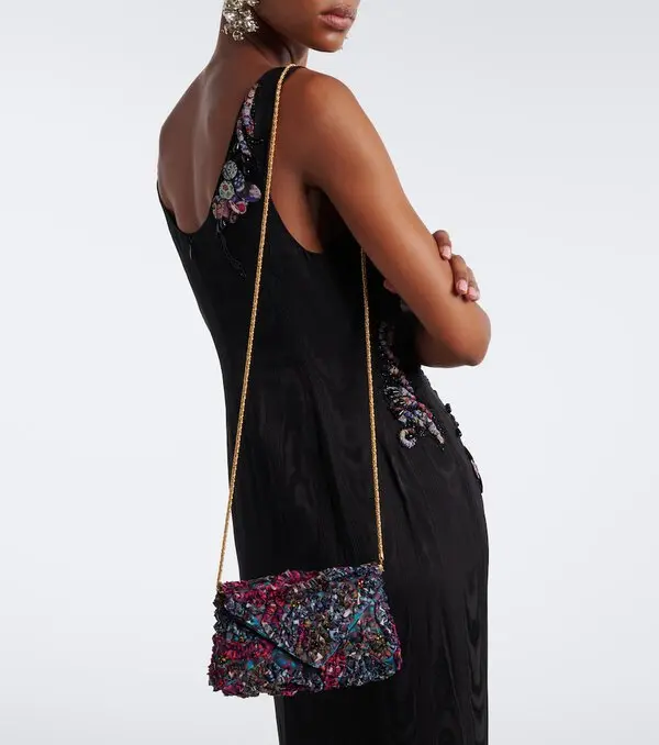 Dries Van Noten Embellished Embroidered Clutch