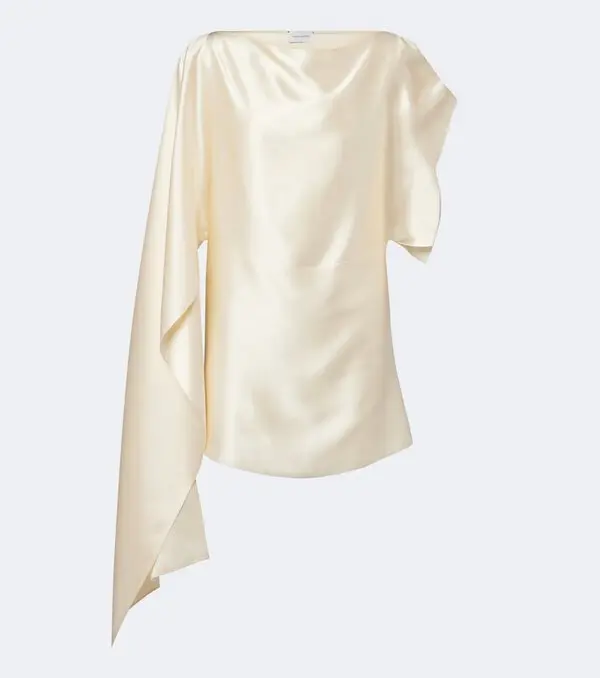 Magda Butrym Asymmetric Silk Satin Top