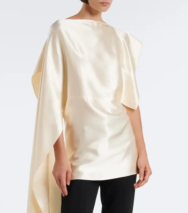Magda Butrym Asymmetric Silk Satin Top