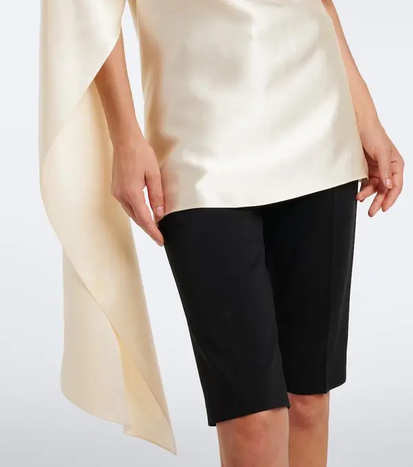 Magda Butrym Asymmetric Silk Satin Top