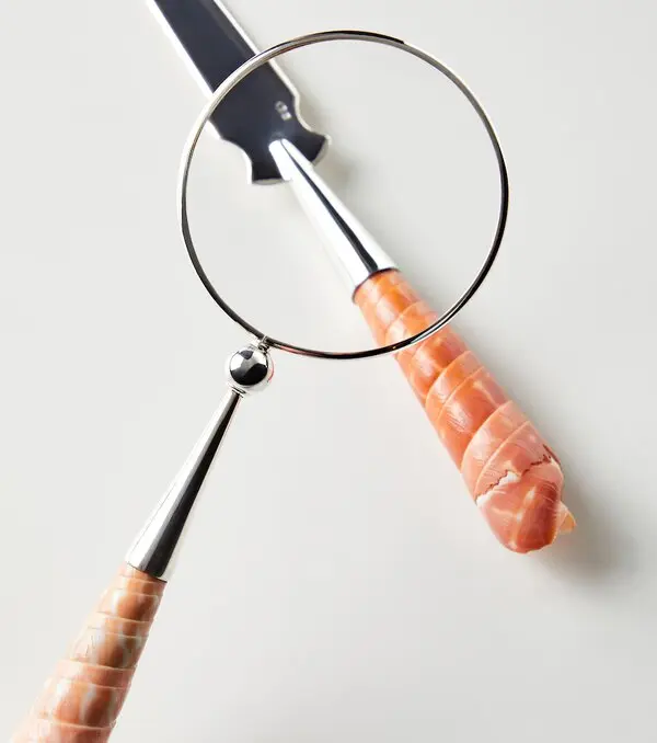 TAVARES 1922 Spiralis Sterling And Shell Magnifying Glass