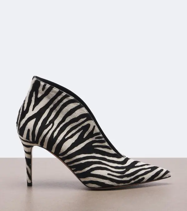 GIANVITO ROSSI Vania Zebra-print Calf Hair Pumps