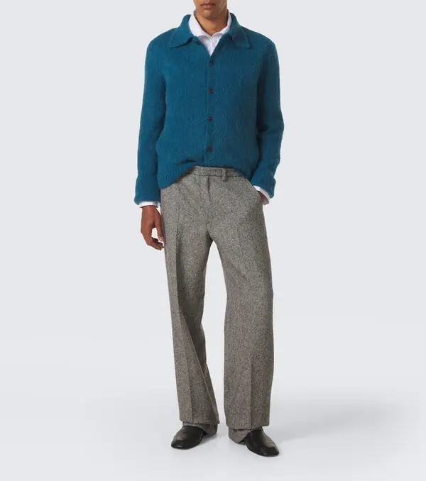 Dries Van Noten Alpaca And Wool-blend Cardigan