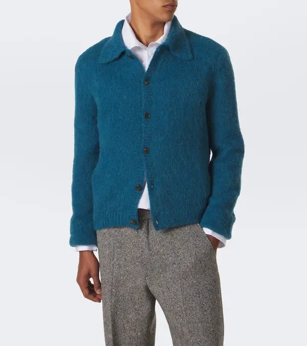 Dries Van Noten Alpaca And Wool-blend Cardigan
