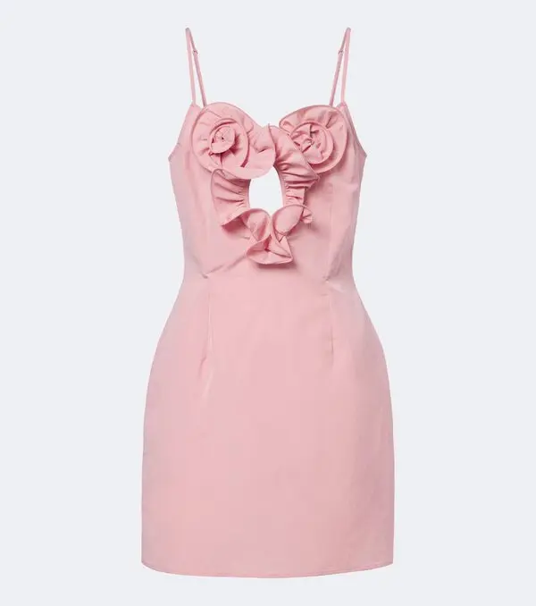 Magda Butrym Floral-appliqué Mini Dress - Pink