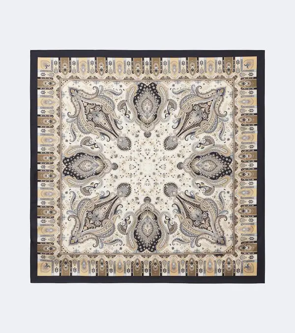 Etro Printed Silk Twill Scarf