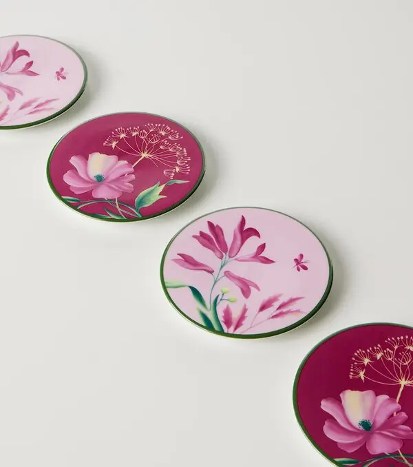 GINORI 1735 Florenza Porcelain Coasters Set Of 4