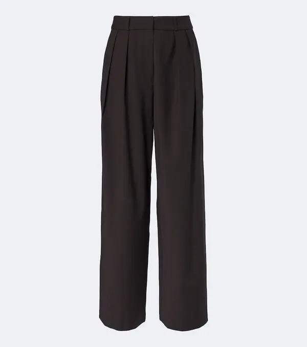 THE FRANKIE SHOP Pleated Wide-leg Pants - Brown