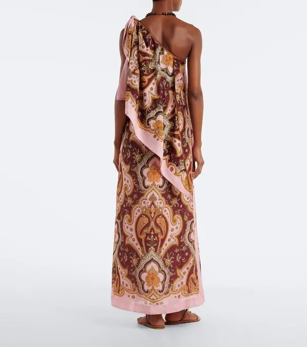 ALEMAIS One-shoulder Printed Maxi Dress - Multicoloured