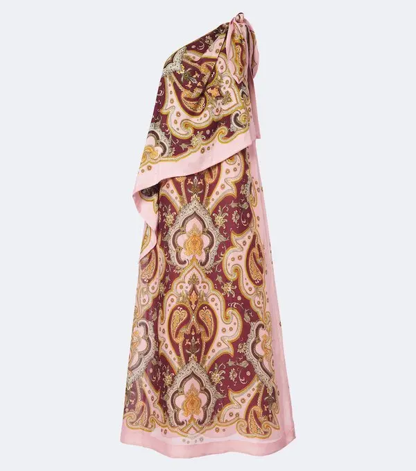 ALEMAIS Printed One-shoulder Maxi Dress - Multicoloured