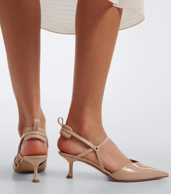 Fendi Slingback Patent Leather Pumps